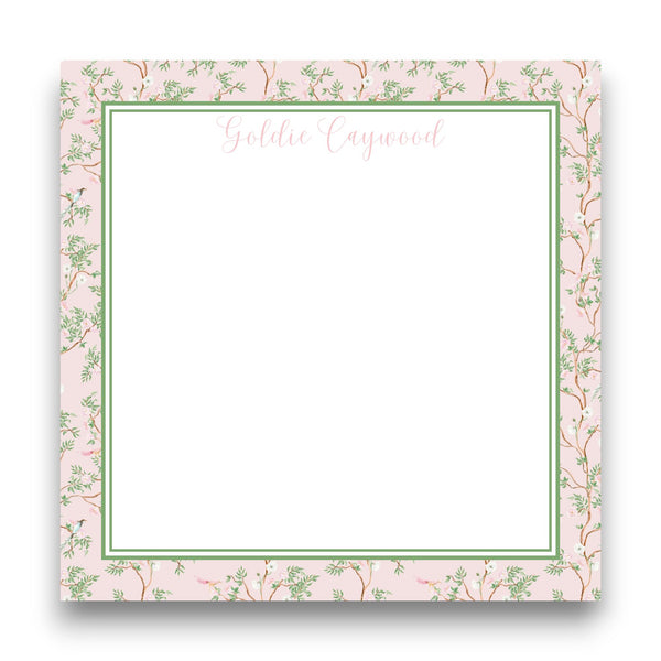 Pink Chinoiserie Big Chunky Notepad – DearJohnPaperCo