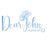 Scallop Garland & Watercolor Stripe Holiday Card – DearJohnPaperCo